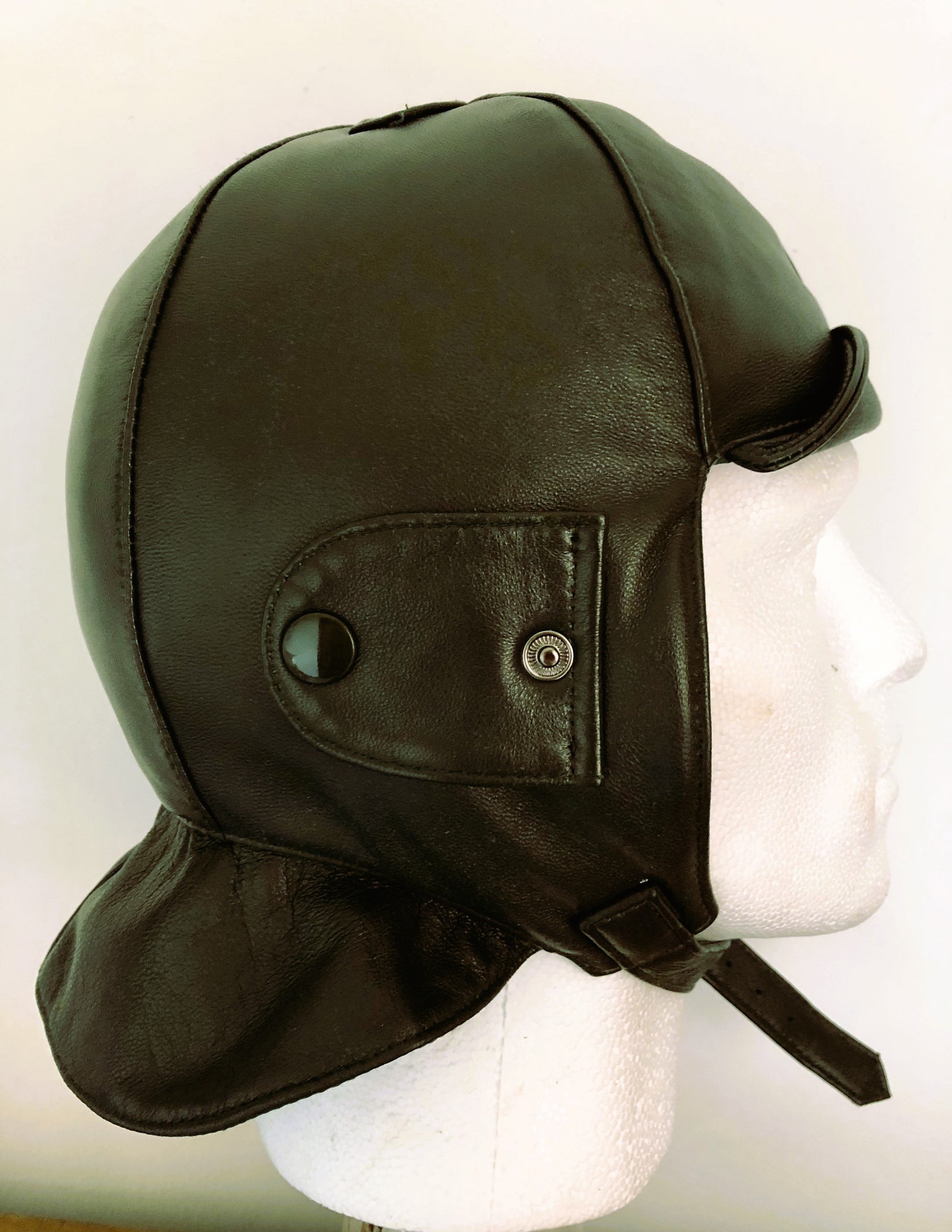 L1 Driving Helmet Dark Green – Leather Driving Helmets